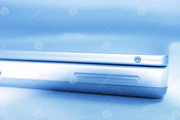 Blue laptop stock image. Image of tech, office, think, mobile - 12415