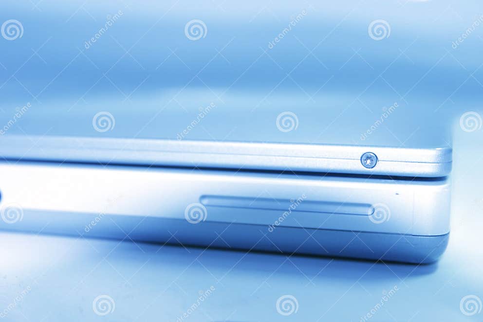 Blue laptop stock image. Image of tech, office, think, mobile - 12415