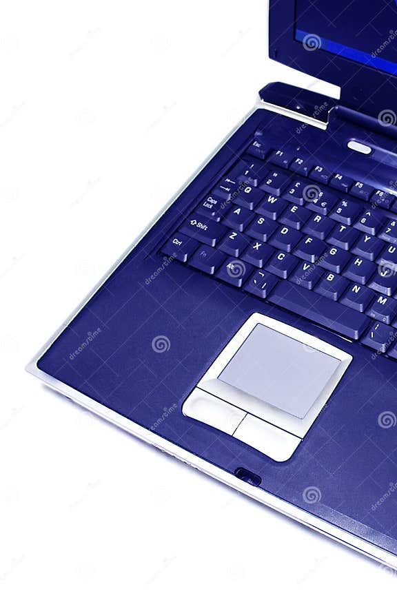 Blue laptop stock image. Image of fingerpad, finger, blue - 132311