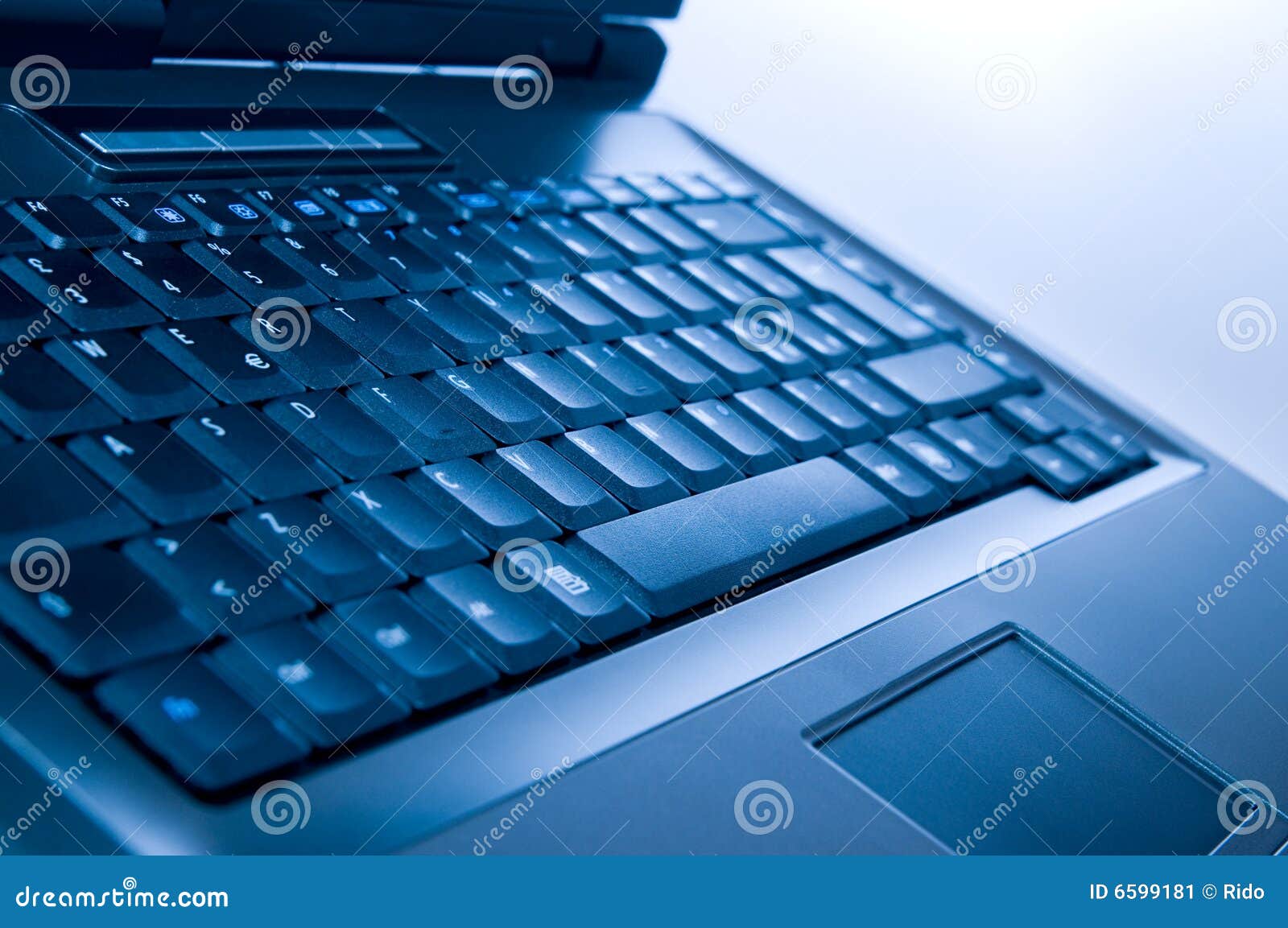 Blue laptop detail stock image. Image of keyboard, notebook - 6599181
