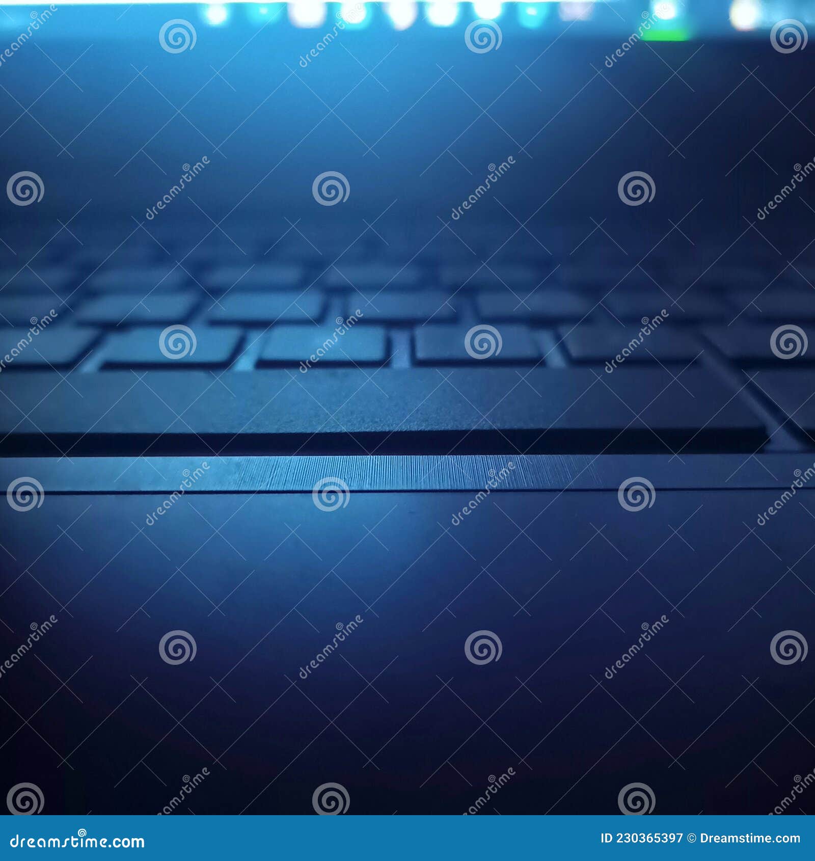 Blue Laptop Screen at Night Stock Image - Image of light, gadget: 230365397