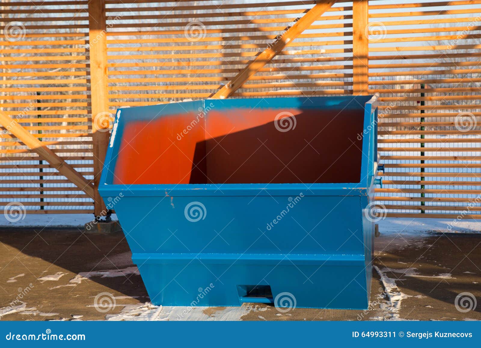 Large Garbage Containers, Trash Dumpsters And Bins Standing In Row ...