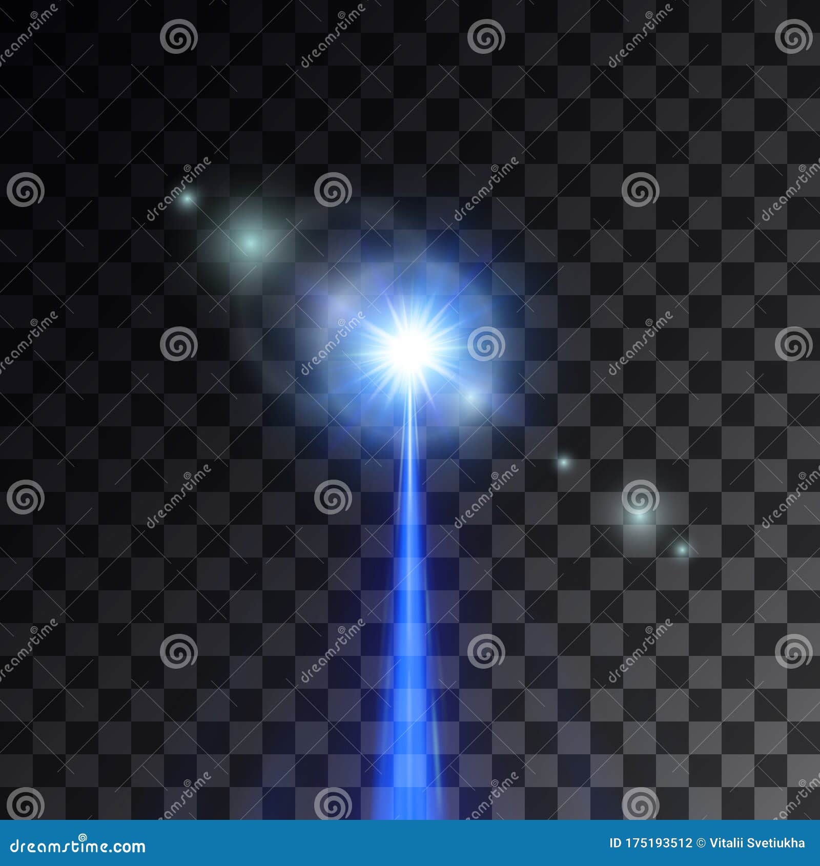 Blue Laser Beam. Vector Illustration Stock Vector - Illustration of ...