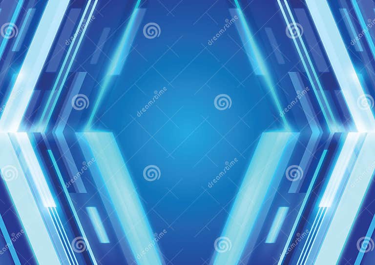 Blue Laser Light Digital Technology Background Stock Illustration ...