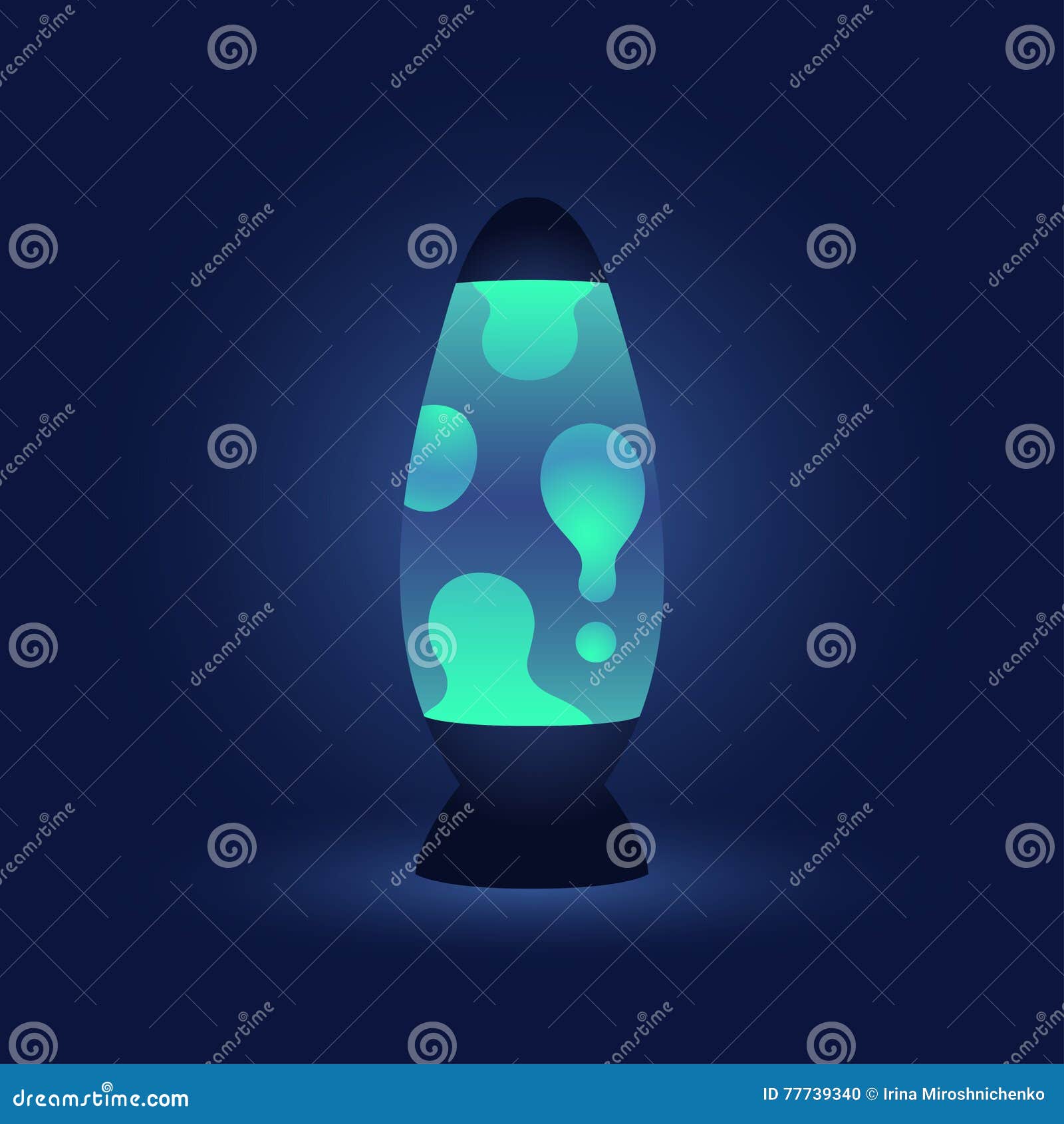 Blue Lava Lamp stock vector. Illustration of lavalamp - 77739340