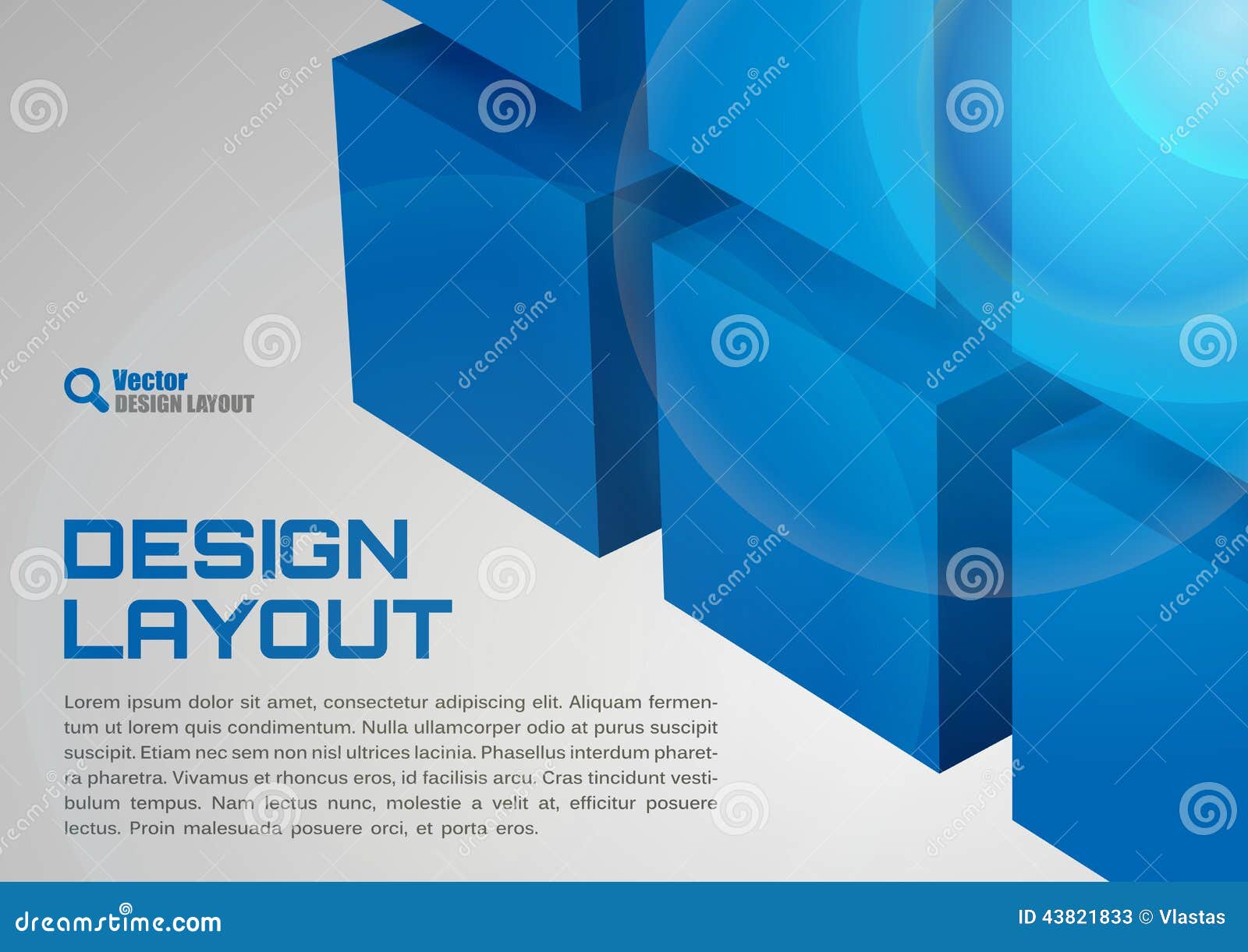 Blue Layout stock vector. Illustration of graphic, mosaic - 43821833