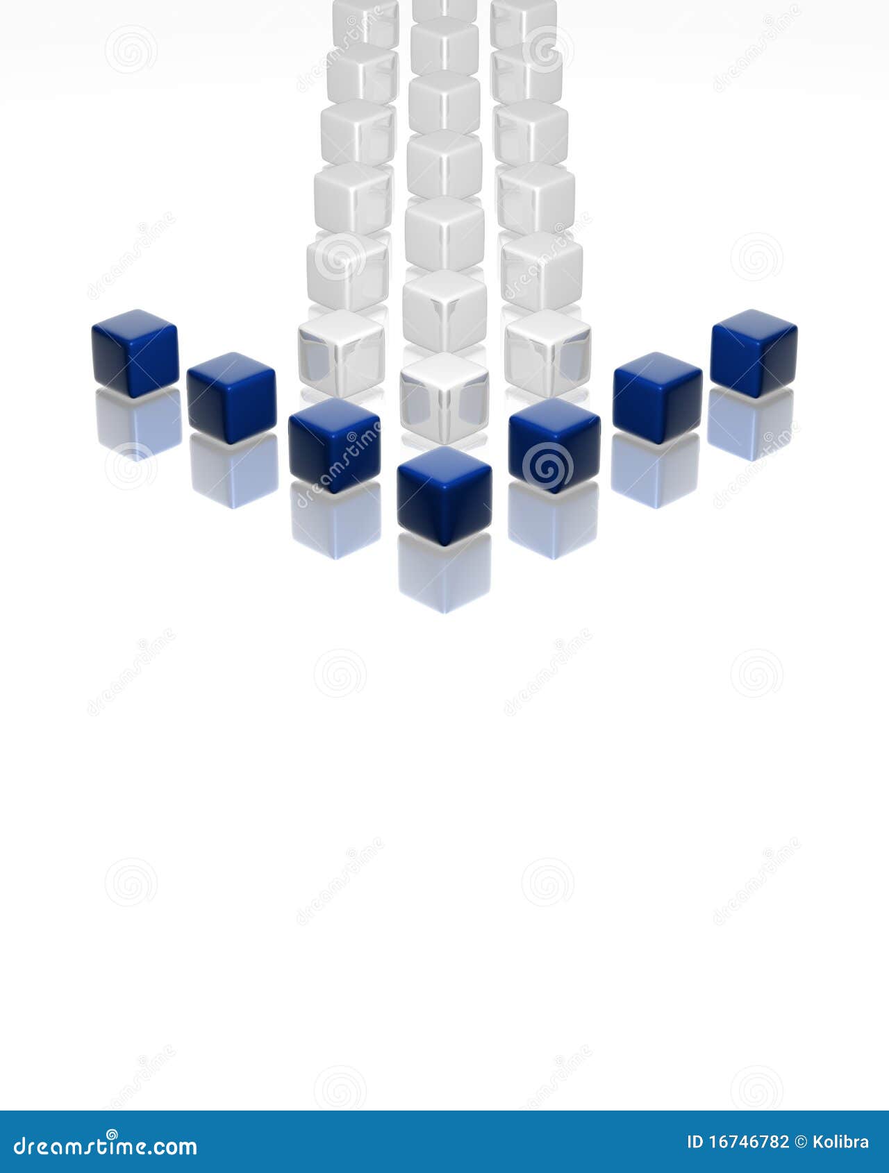 Blue leader stock illustration. Illustration of arrow - 16746782