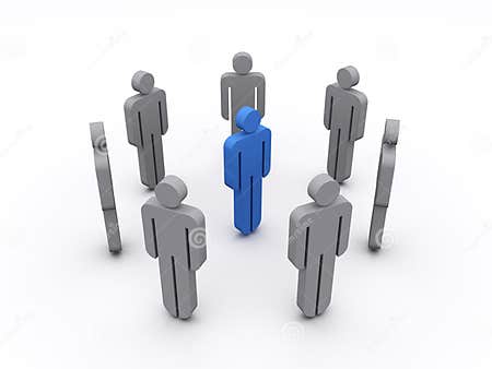 Blue leader stock illustration. Illustration of render - 7070385