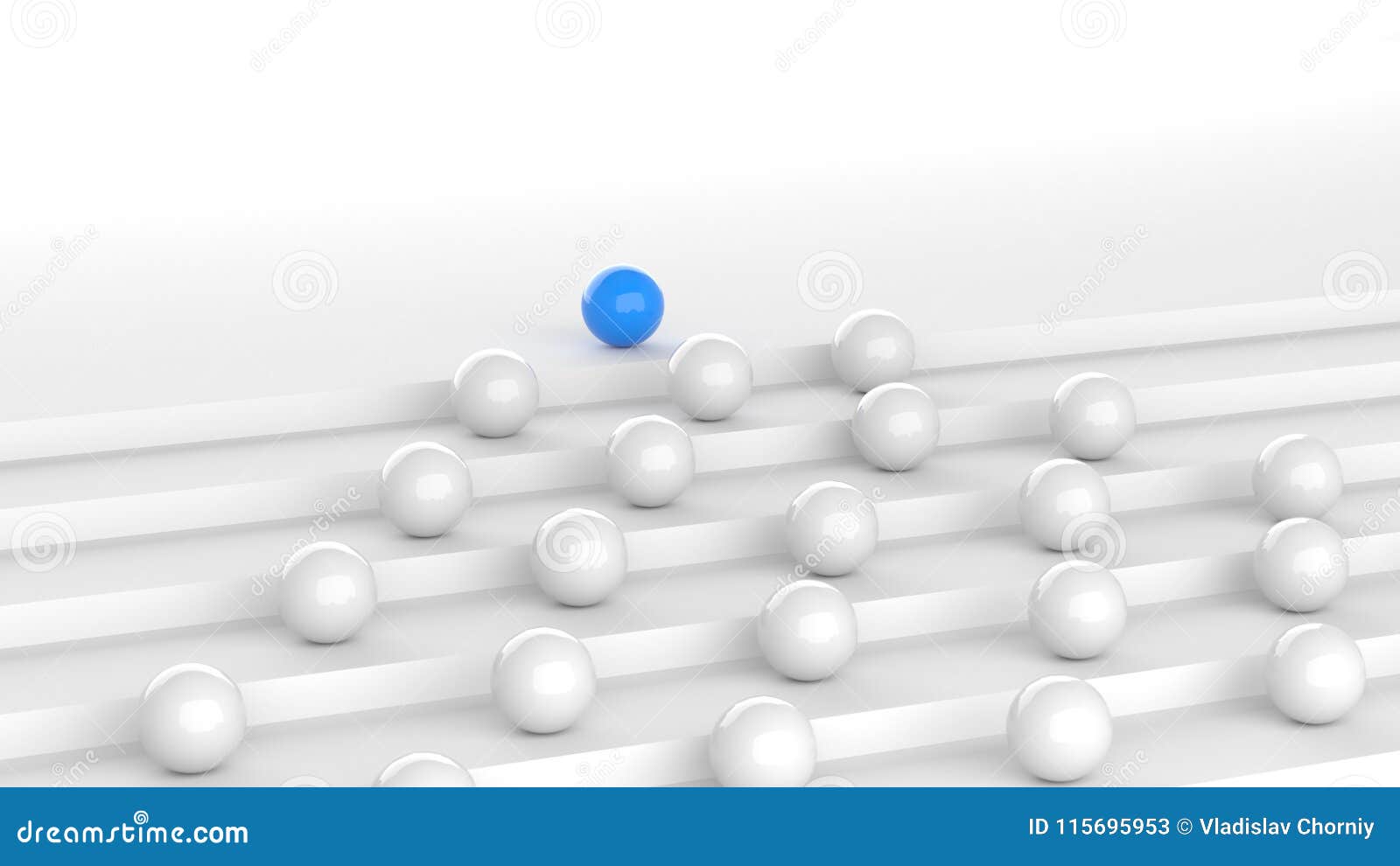 Blue leader ball stock illustration. Illustration of influence - 115695953