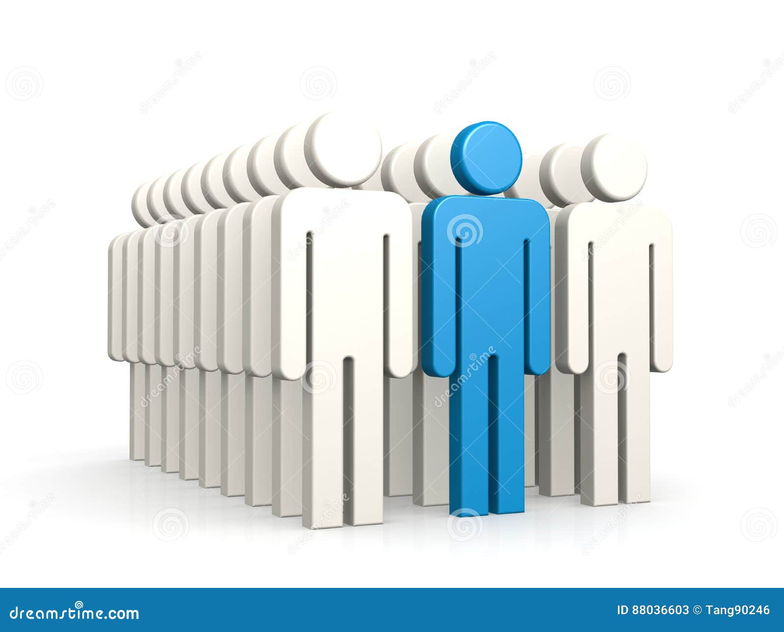 Blue leader and the group stock illustration. Illustration of ...