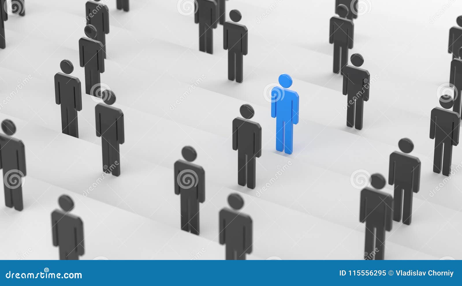 Blue leader man stock illustration. Illustration of front - 115556295