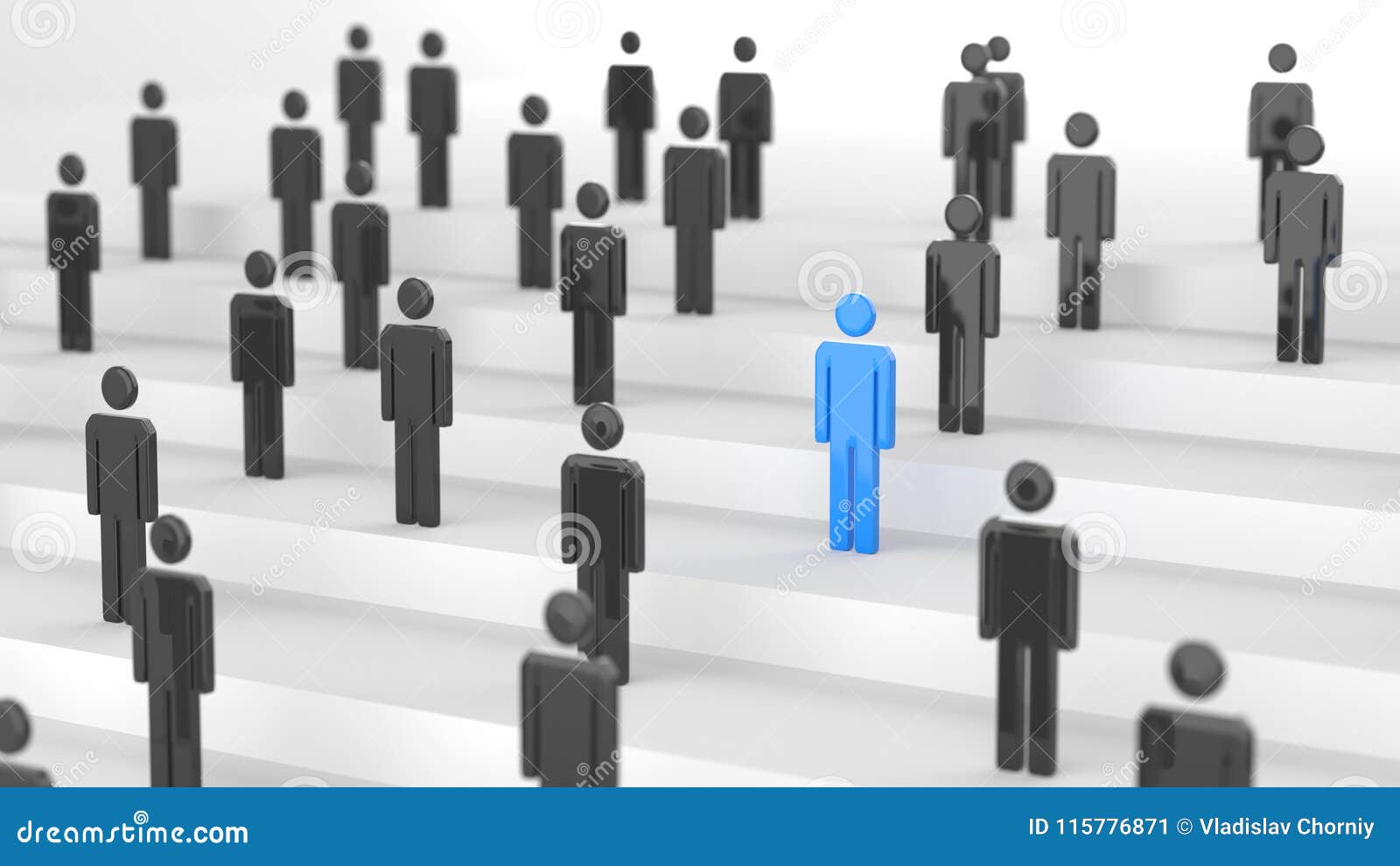 Blue leader man stock illustration. Illustration of leading - 115776871