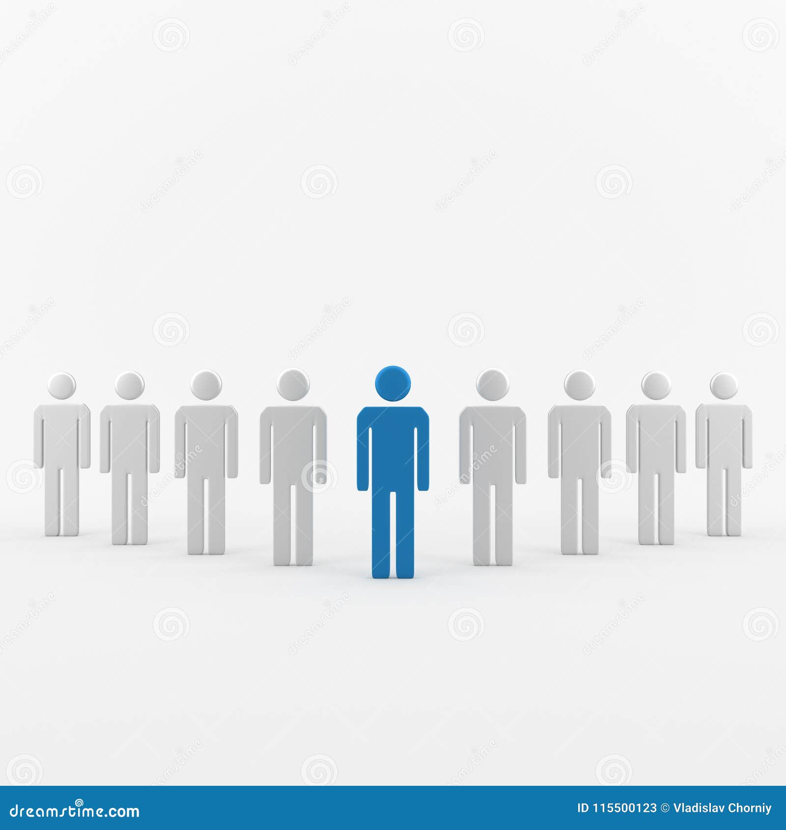 Blue leader man stock illustration. Illustration of boss - 115500123