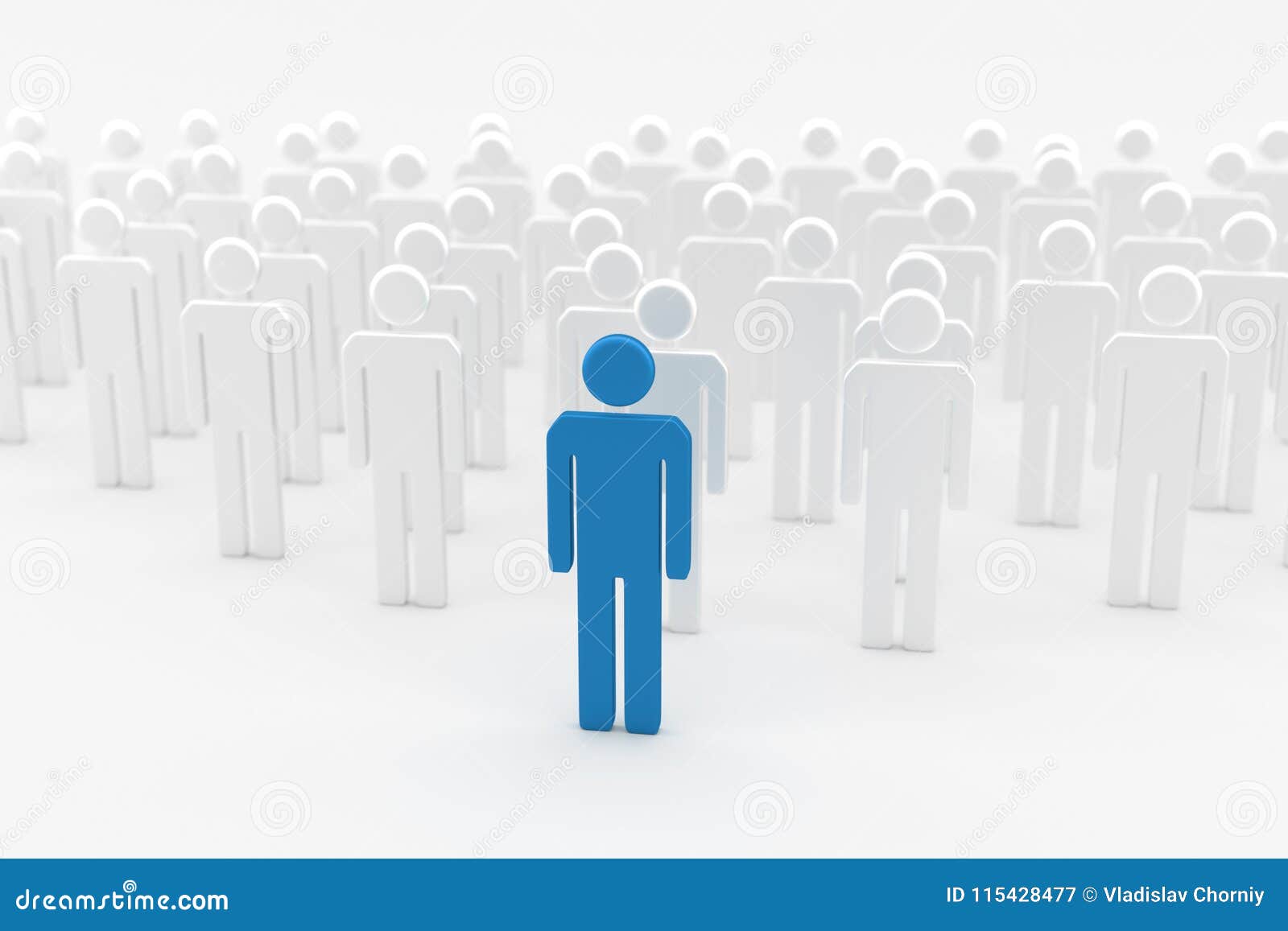 Blue leader man stock illustration. Illustration of forward - 115428477
