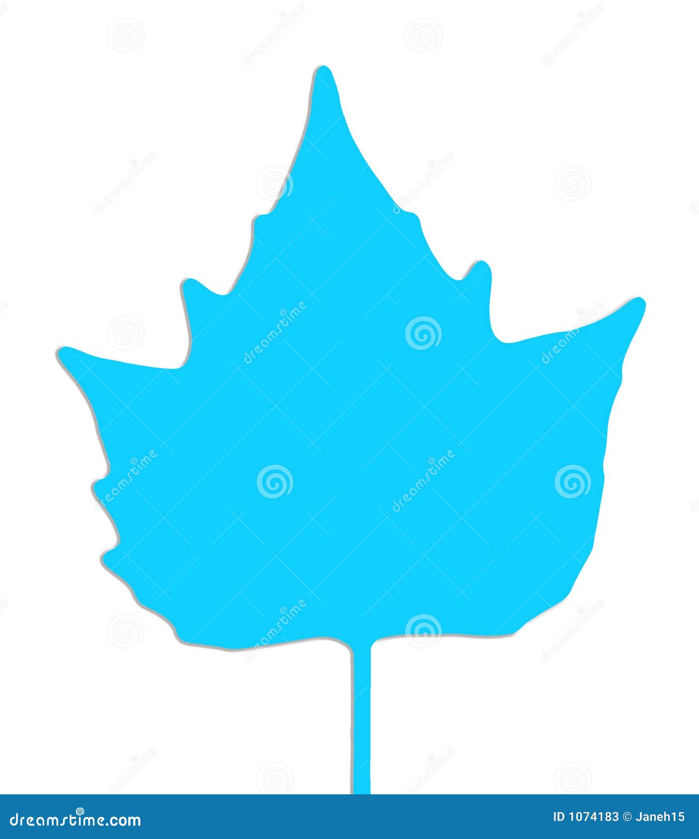 Blue leaf stock illustration. Illustration of blue, abstract - 1074183