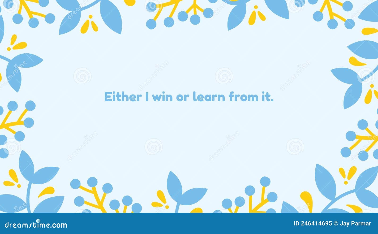 Blue Leafy Border Funny Desktop Wallpaper Stock Illustration ...