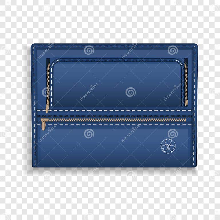 Blue Leather Folder Icon, Realistic Style Stock Vector - Illustration ...