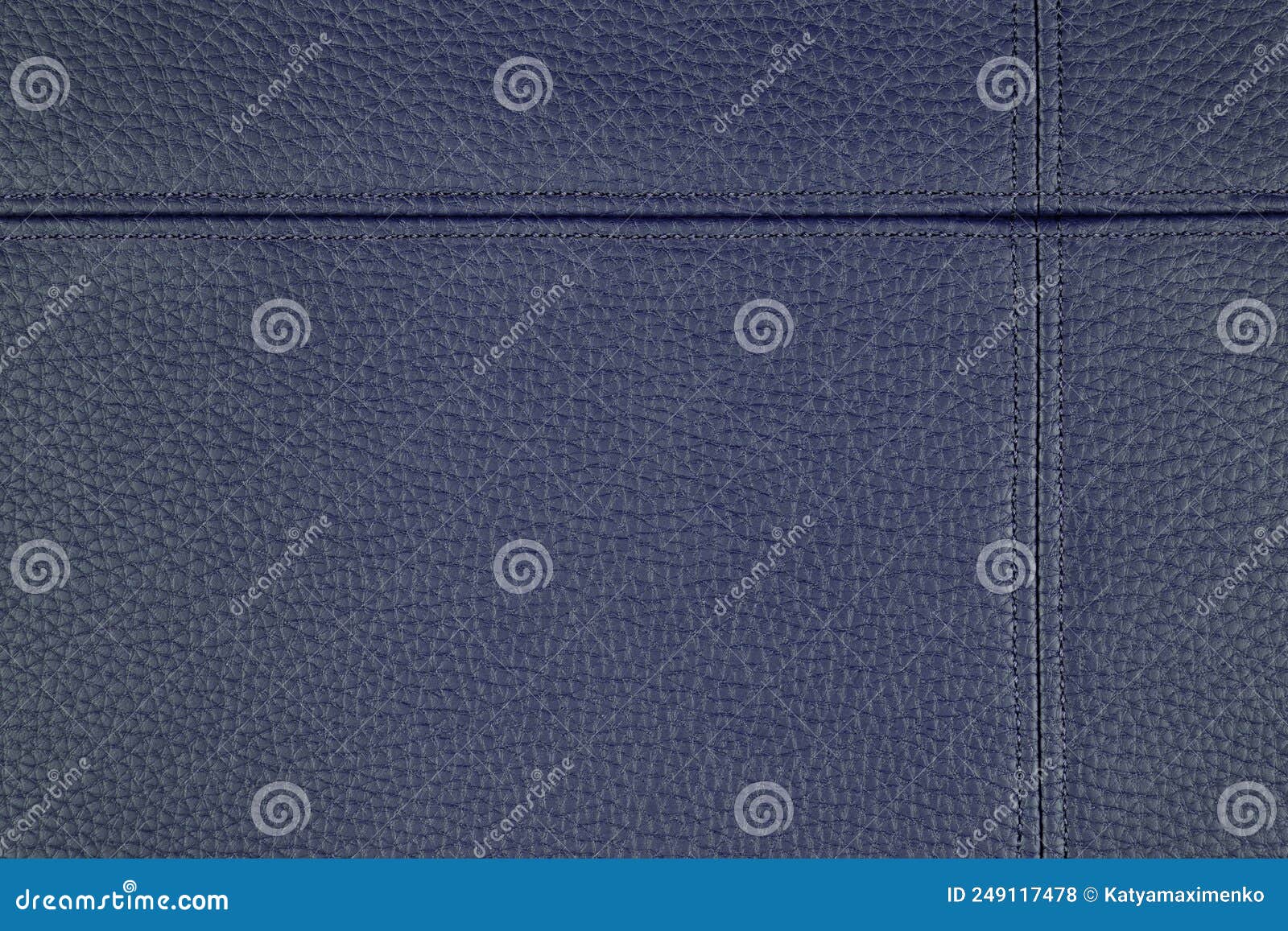Blue Leather, Leatherette Texture Background Wtih Decorative Stich ...