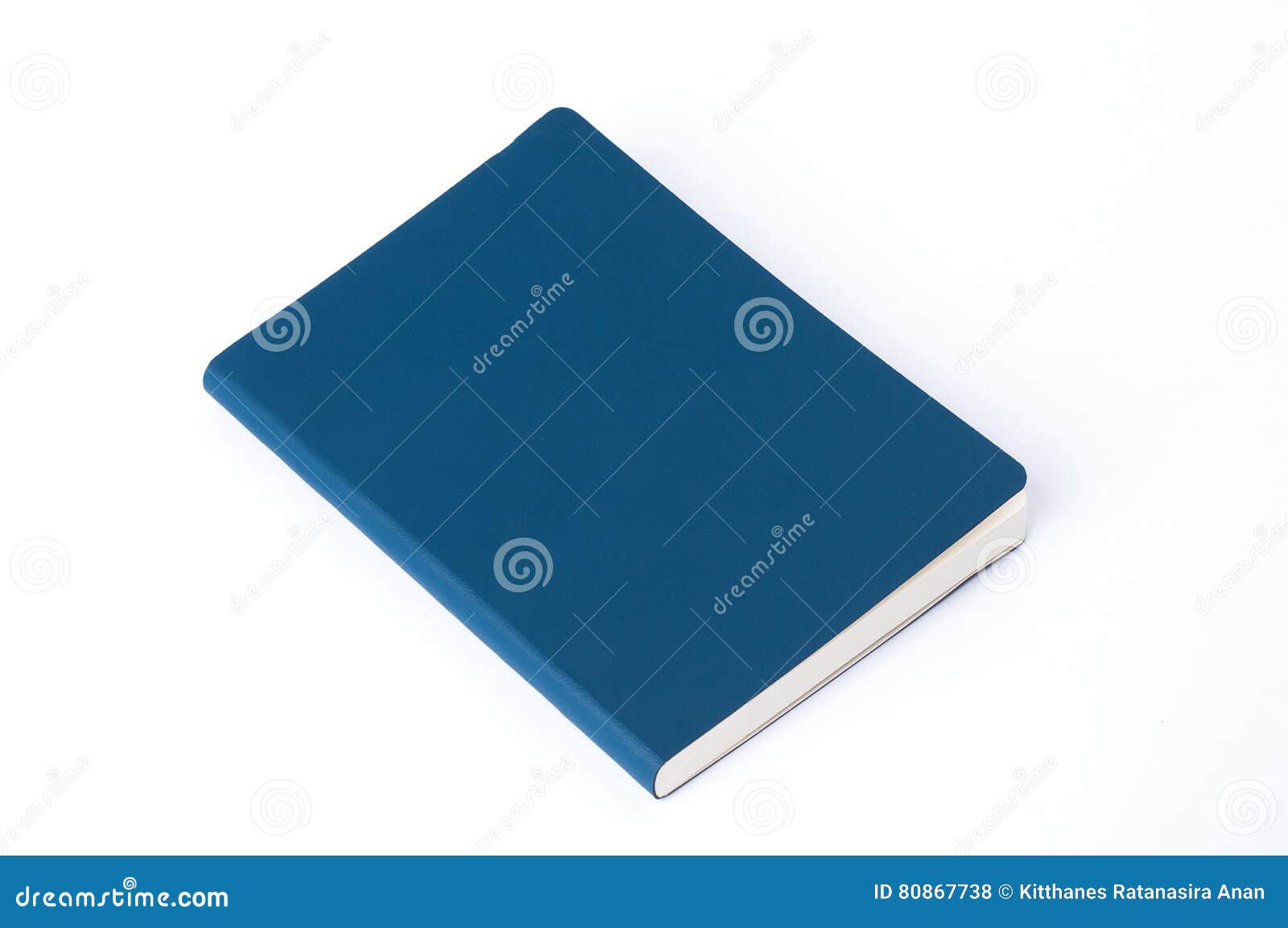 Blue Leather Notebook Isolated on White Background Stock Photo - Image ...