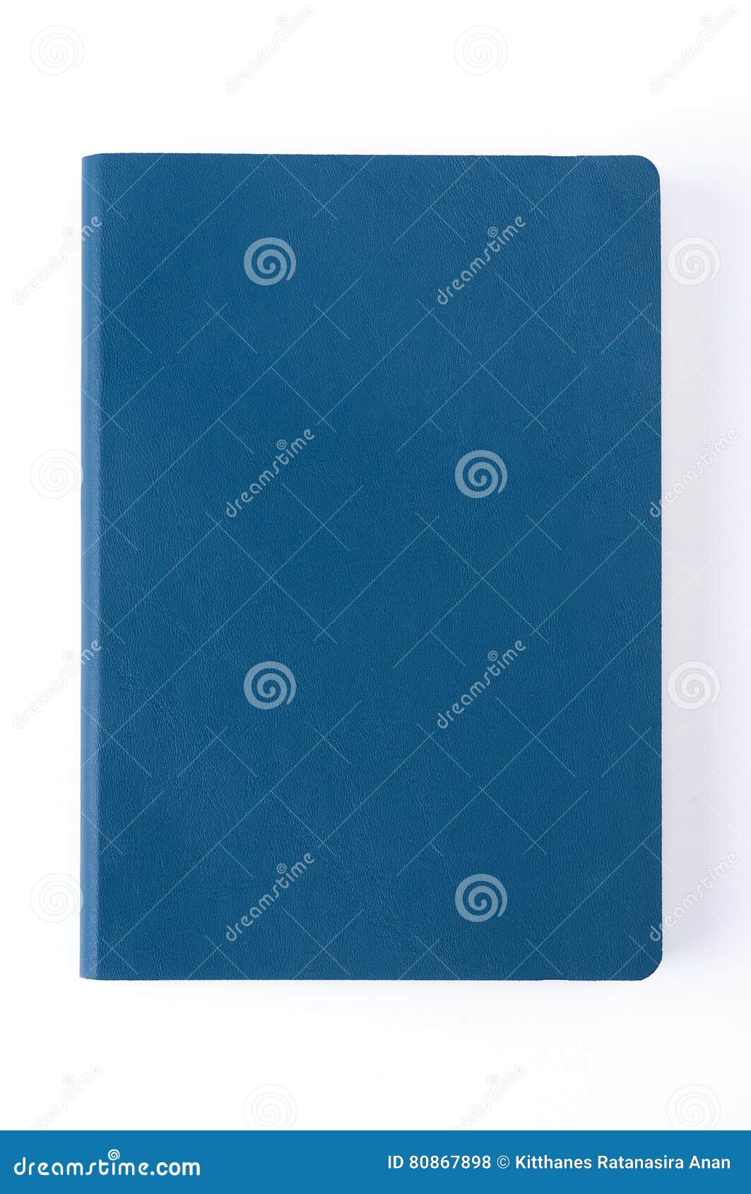 Blue Leather Notebook Isolated on White Background Stock Photo - Image ...