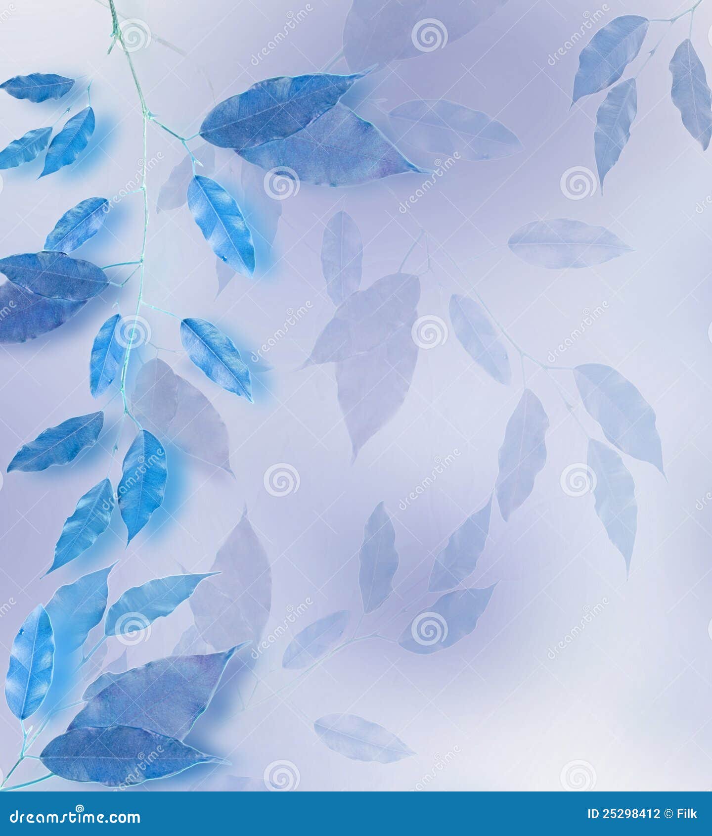 Blue leaves frame stock photo. Image of design, nature - 25298412