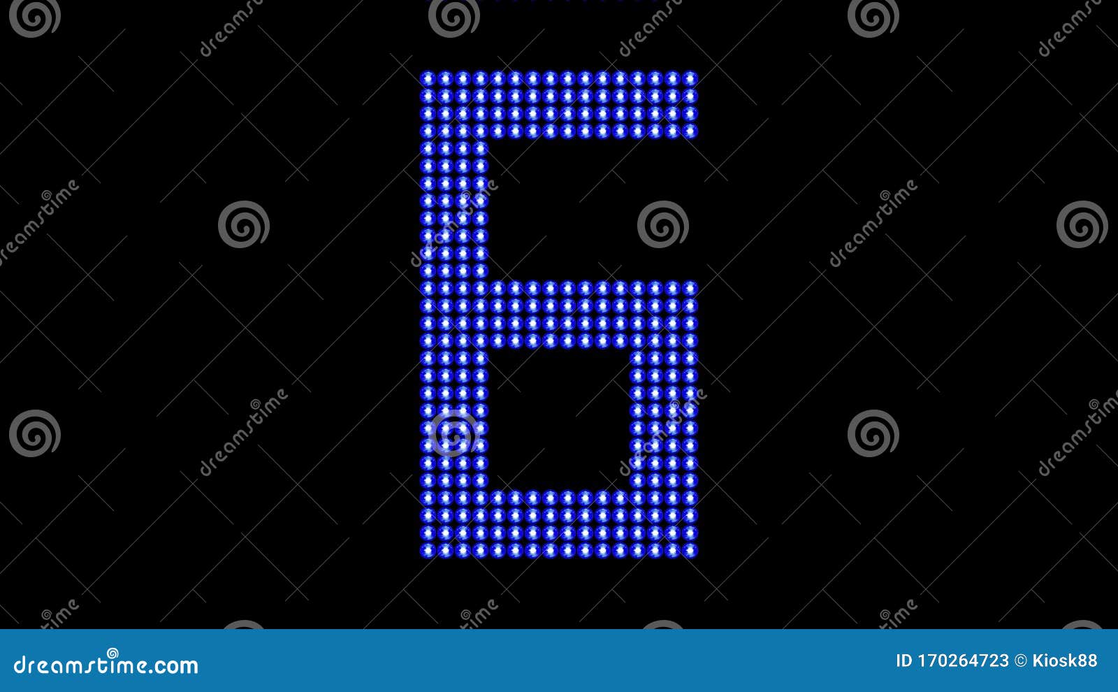 Blue LED Array Countdown Animation Stock Video - Video of movie ...