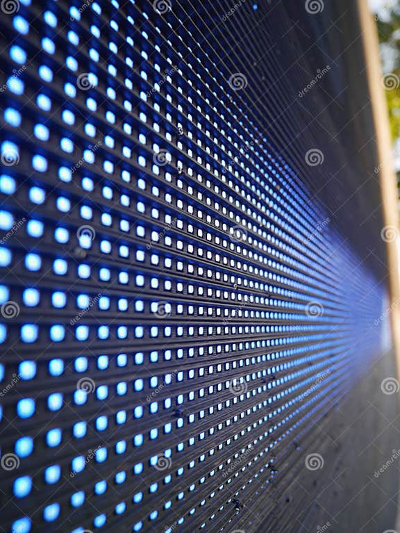 Blue LED screen stock photo. Image of screen, panel, group - 76487528