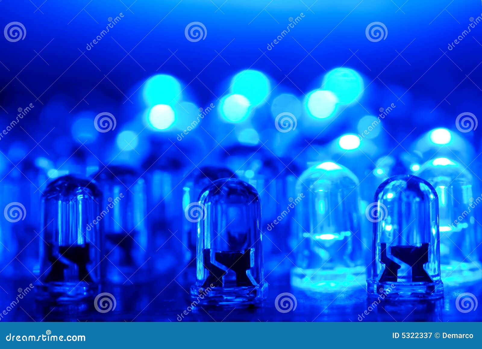 Blue LEDs stock image. Image of semi, background, lamp - 5322337