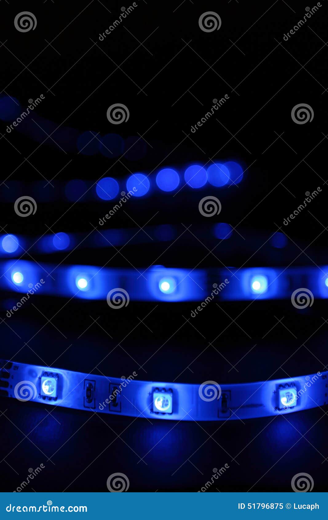 Blue leds stock image. Image of illumination, lighting - 51796875