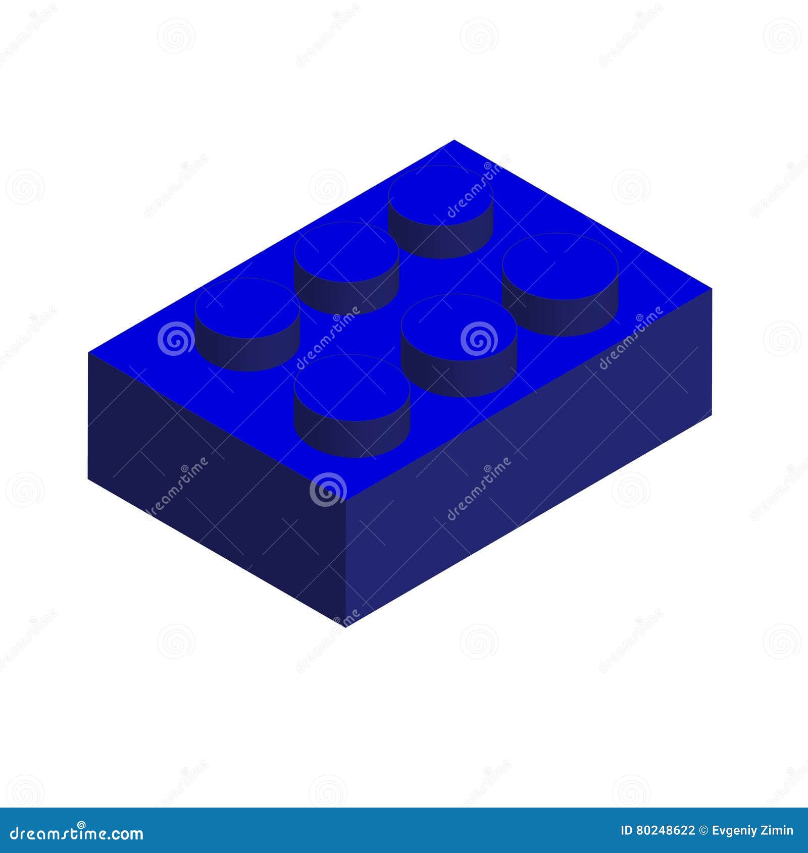 Blue Lego stock illustration. Illustration of item, design - 80248622