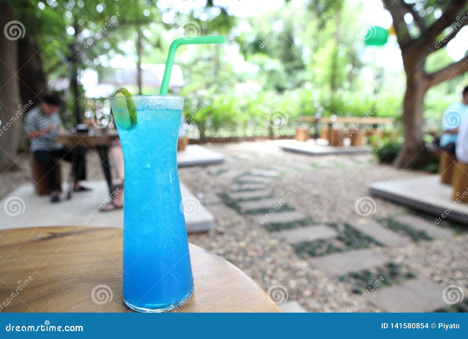Blue lemon soda drink stock photo. Image of isolated - 141580854