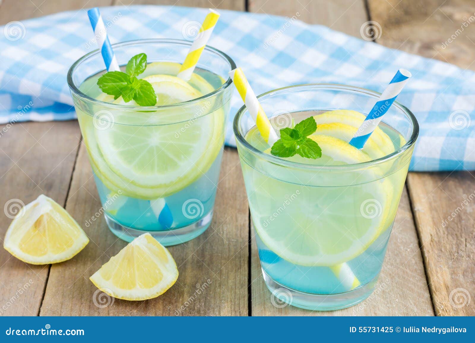Blue lemonade stock image. Image of healthy, beverage - 55731425