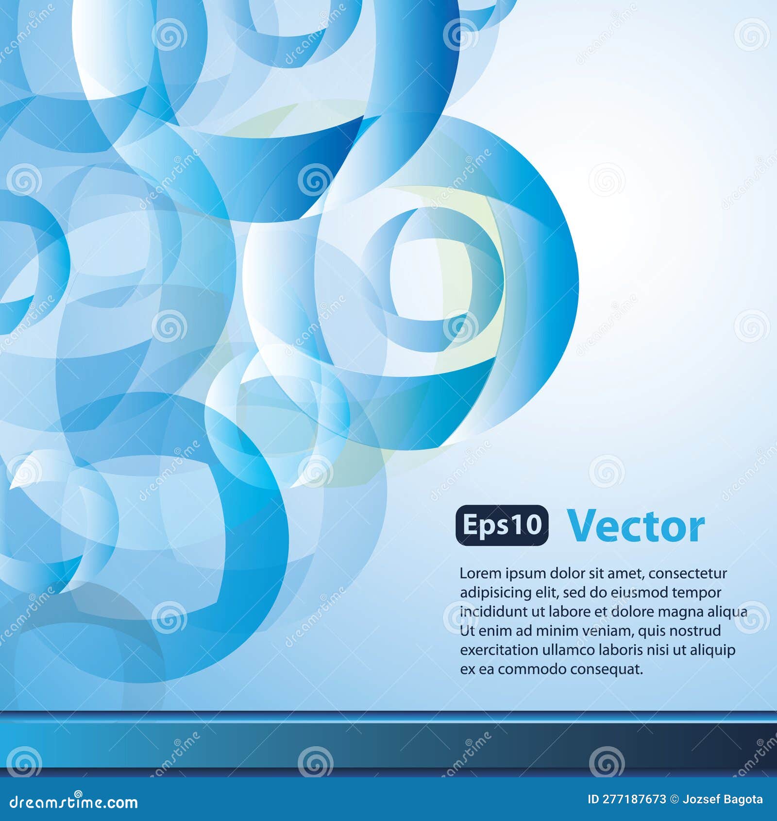 Blue Lens Shapes Layers Pattern Background Stock Vector - Illustration ...