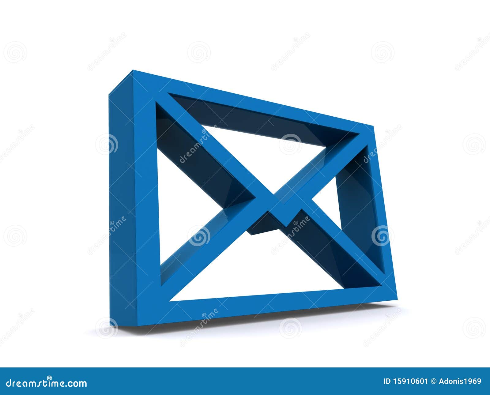 Blue Letter Or Email Icon Royalty-Free Cartoon | CartoonDealer.com ...