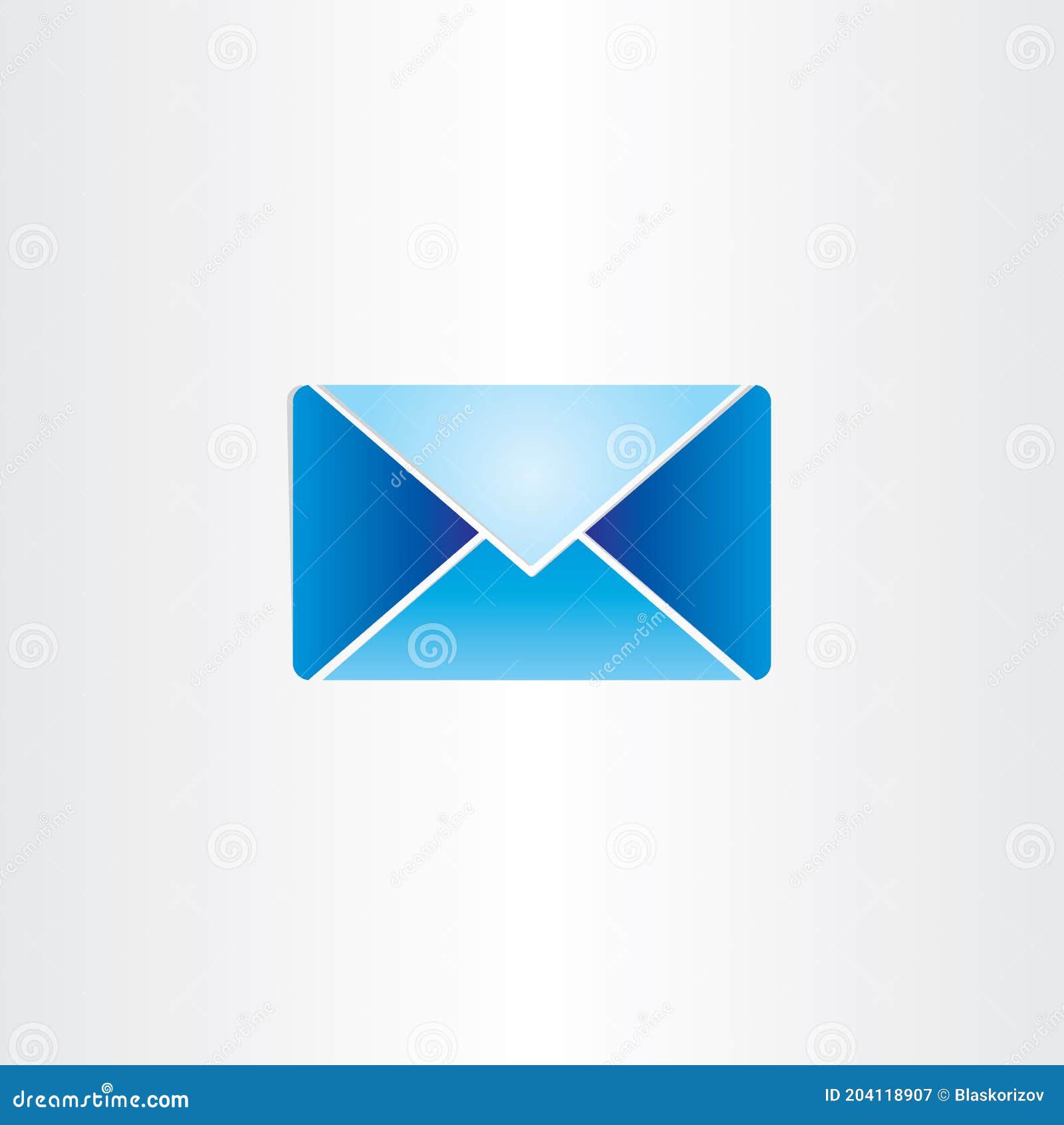 Blue Letter Envelope Mail Symbol Stock Vector - Illustration of ...