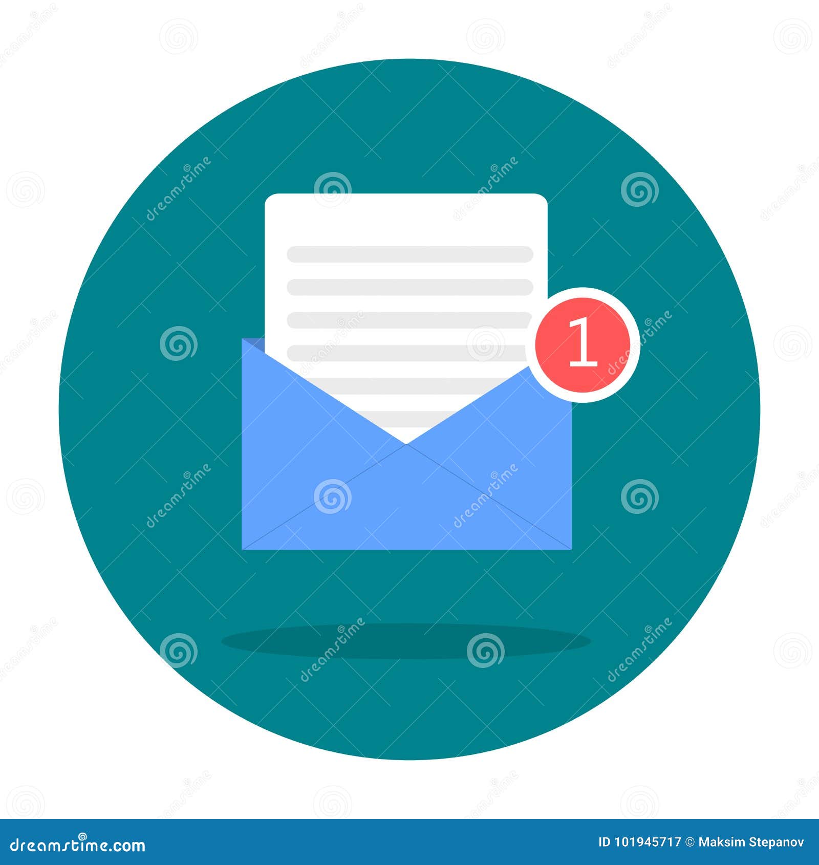 New Email Notification On Laptop, Computer Symbol Flat Cartoon Design ...