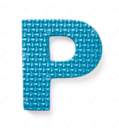 Blue letter P stock photo. Image of drawing, foam, large - 3694978