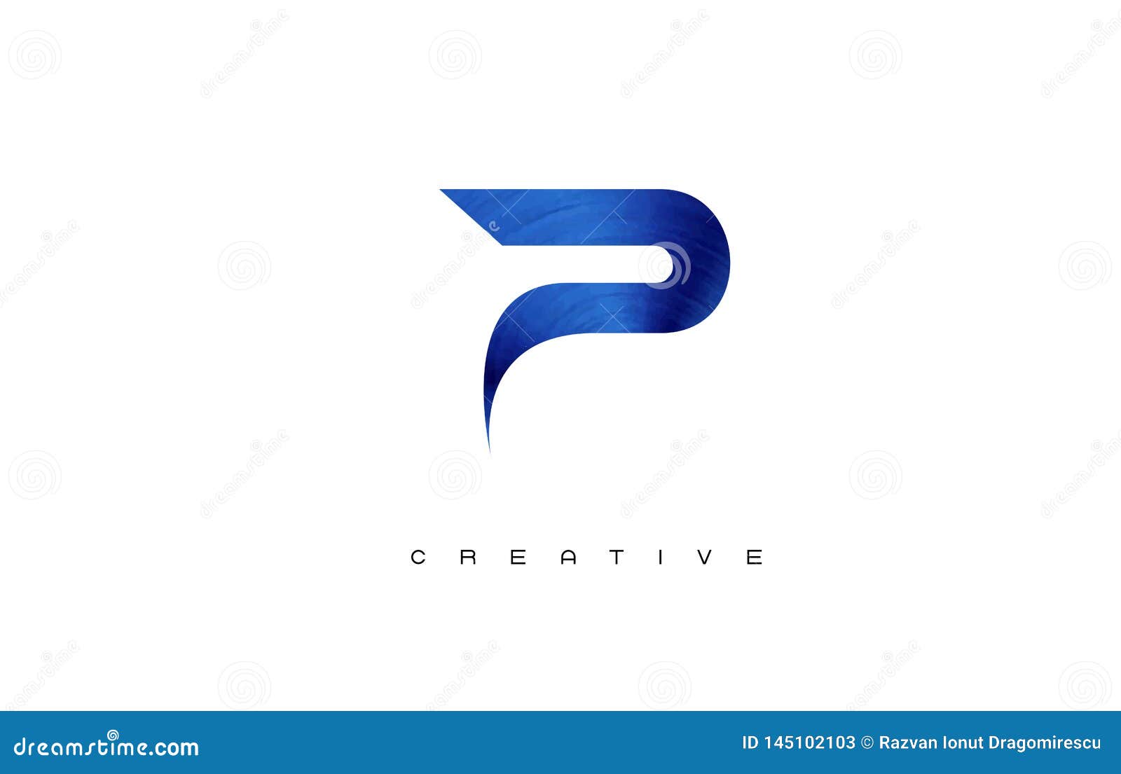 Blue Letter P Logo. P Letter Design Vector Stock Vector - Illustration ...