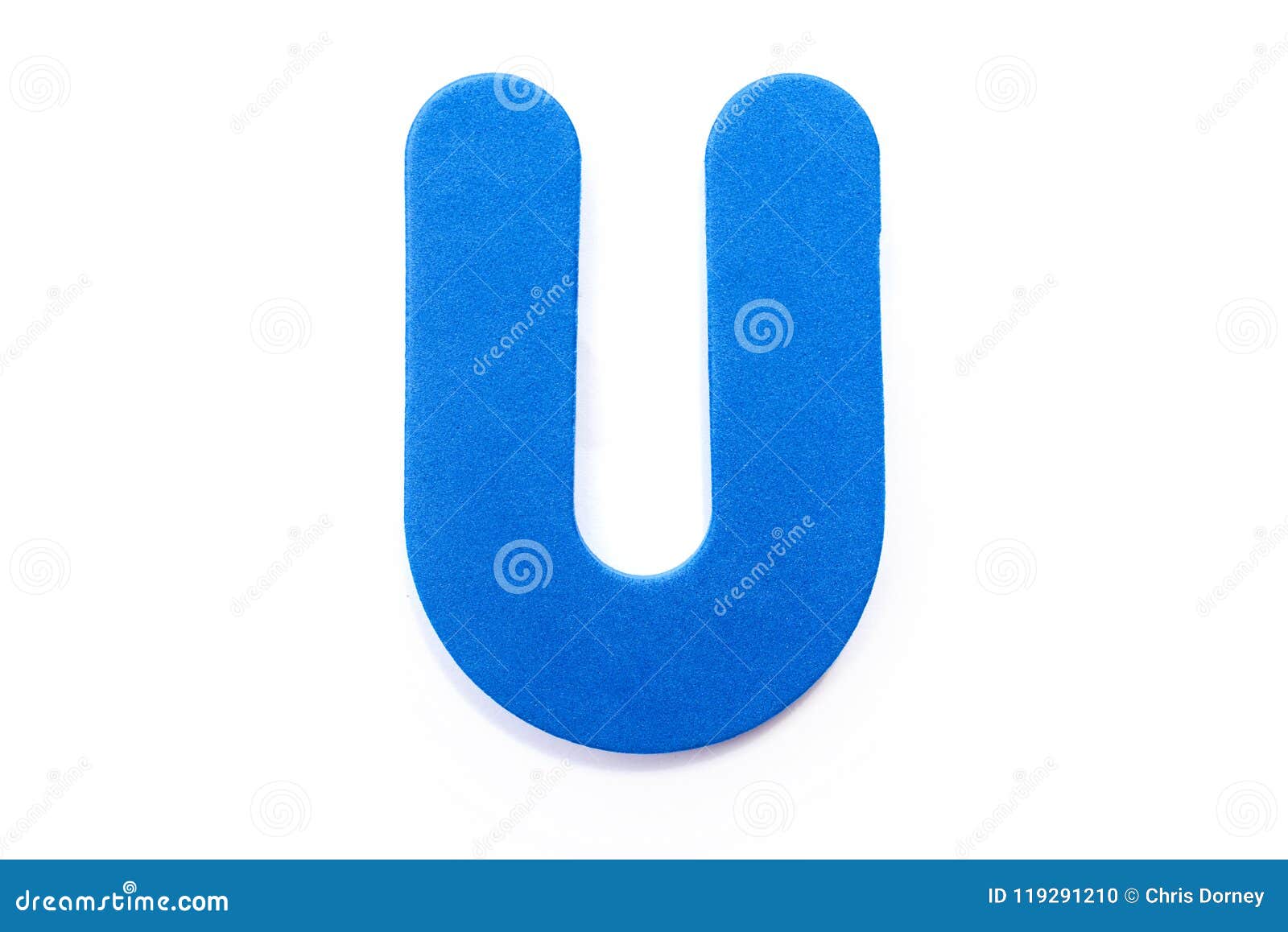 Blue Letter U stock photo. Image of sign, early, childhood - 119291210