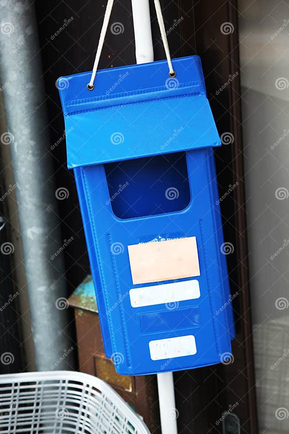 Blue letterbox stock image. Image of home, cute, container - 89286033