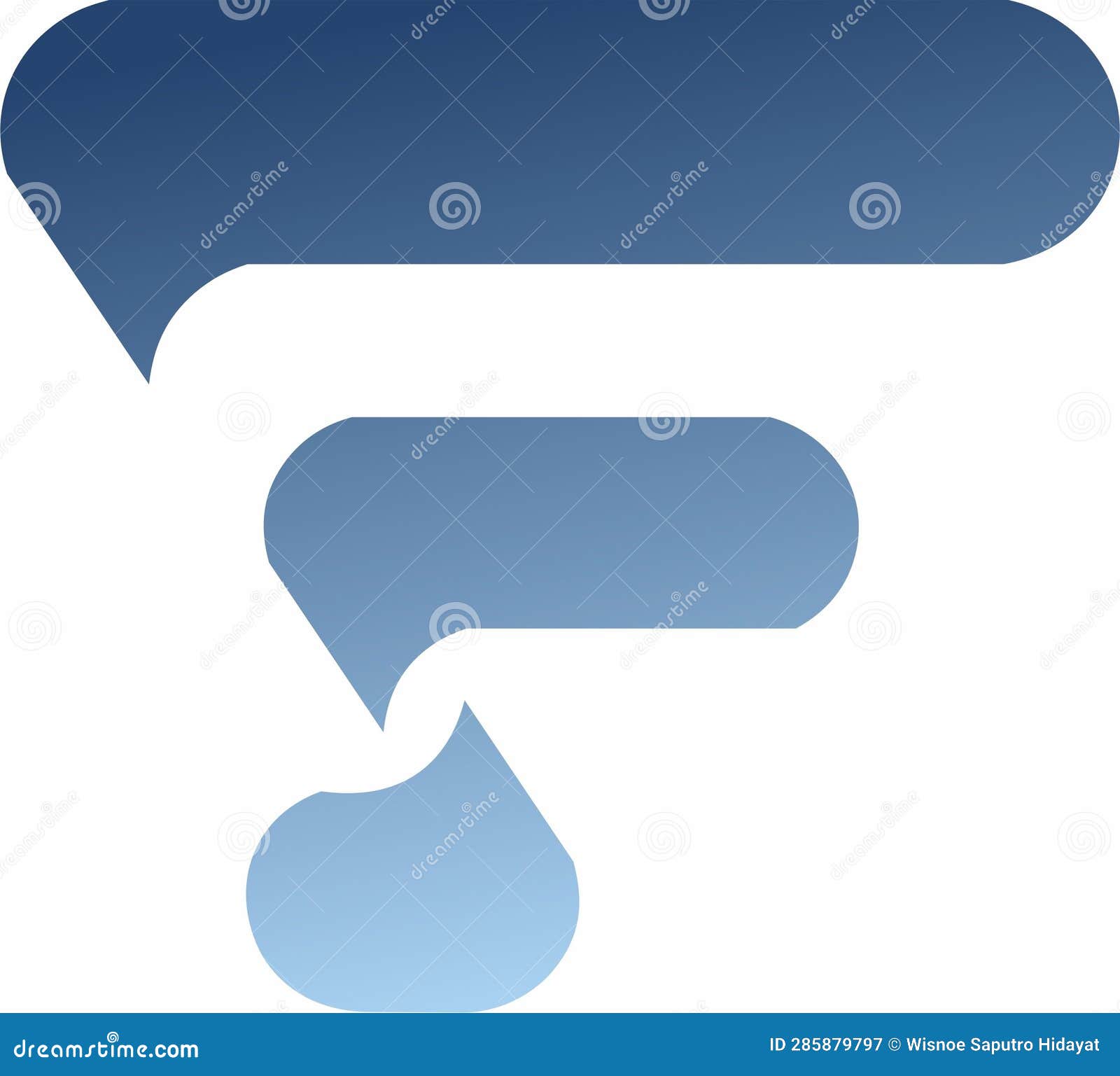 Blue letters F logo design stock illustration. Illustration of creative ...