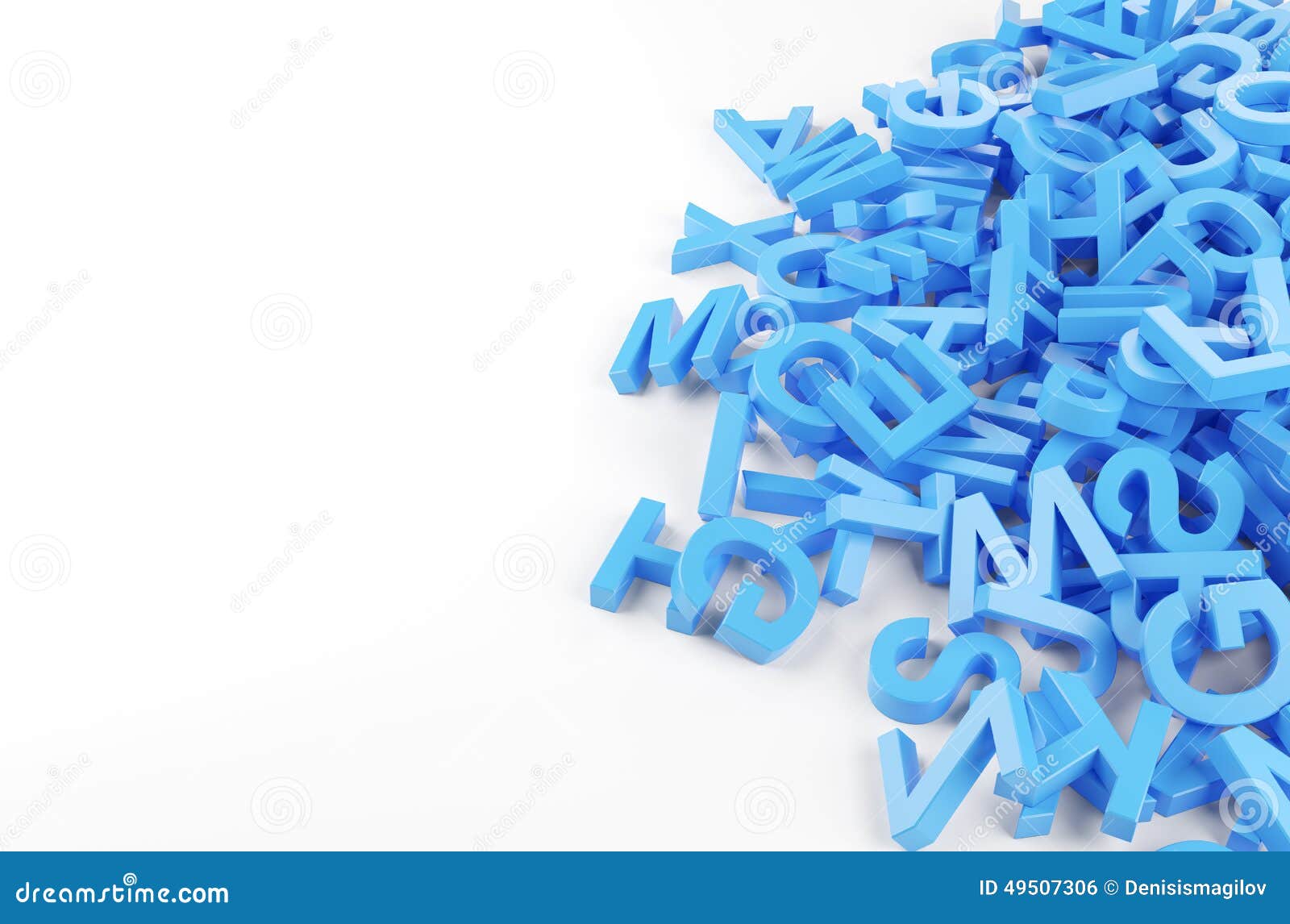 Blue letters stock illustration. Illustration of font - 49507306