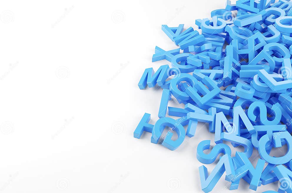 Blue letters stock illustration. Illustration of font - 49507306