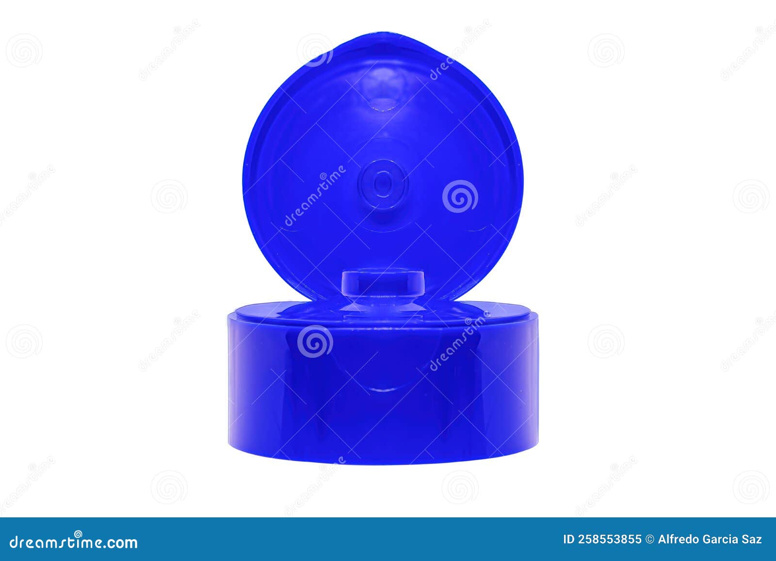Blue Lid Open Isolated for Mockup Stock Image - Image of disposable ...