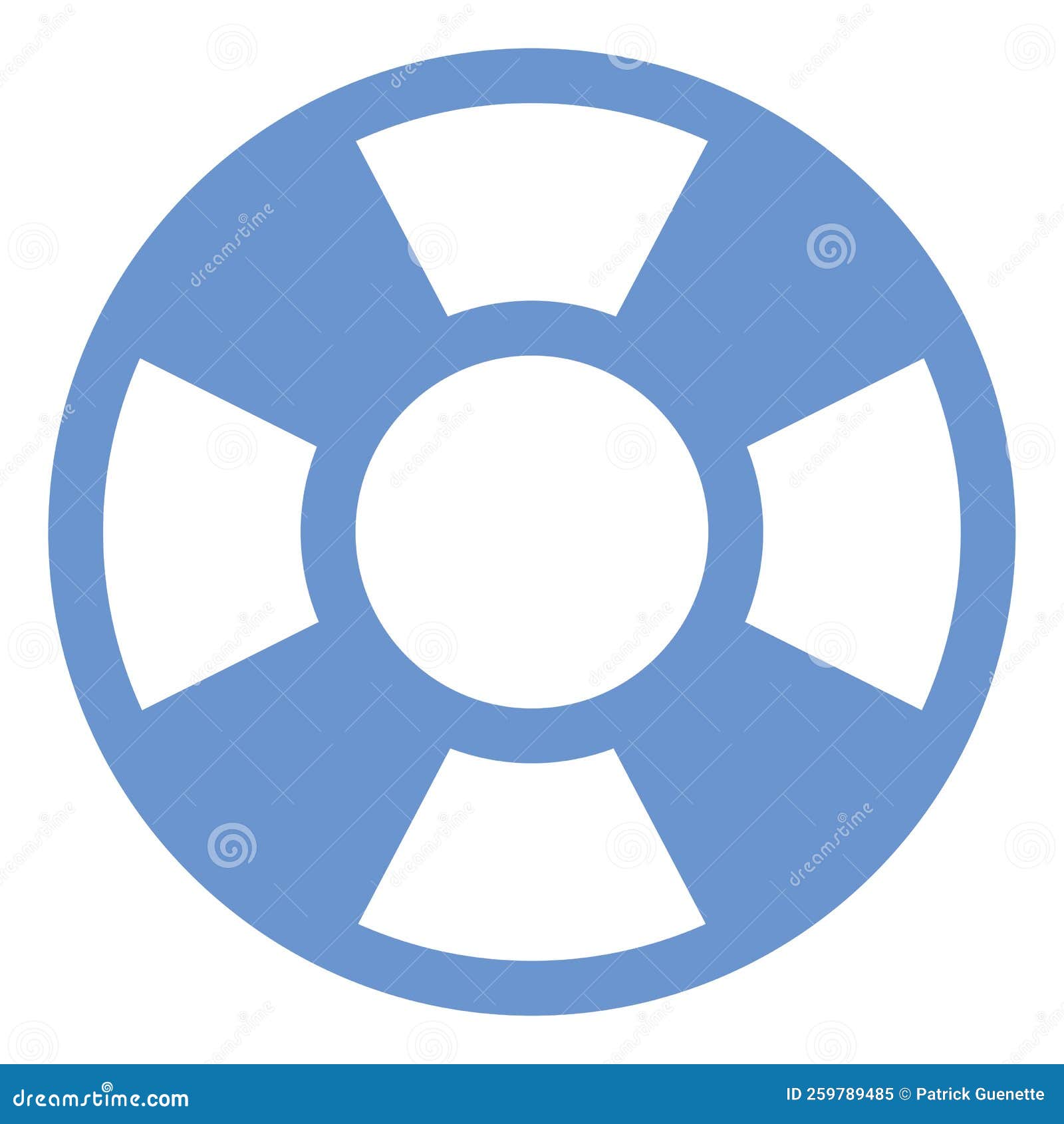 Blue lifebuoy, icon icon stock vector. Illustration of blue - 259789485