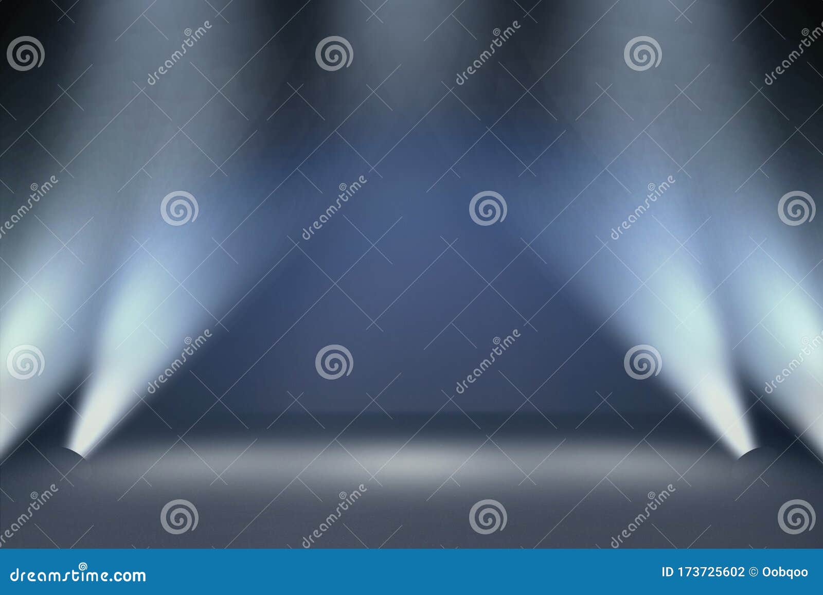 Blue Light Beam. Spotlight Blue Rays Room Studio Background. Creative ...