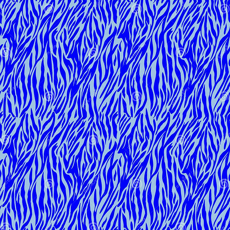 Blue on Light Blue Zebra Stripe Print Seamless Repeat Pattern ...
