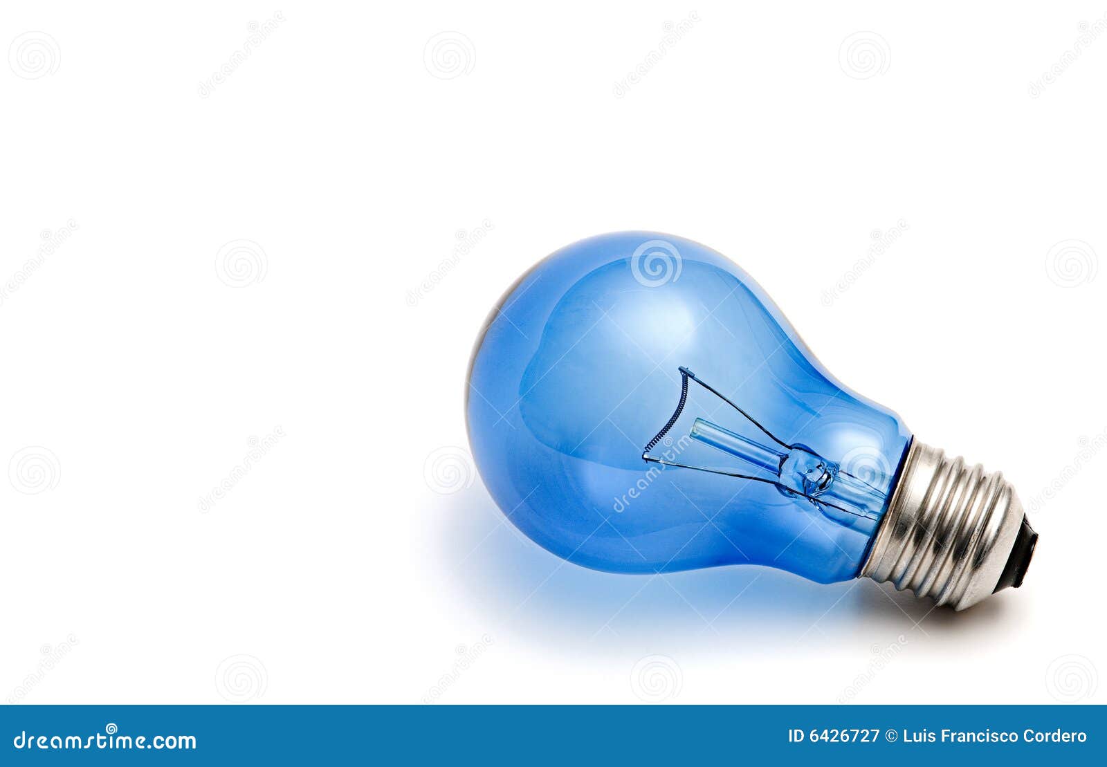 Blue light bulb stock image. Image of light, energy, bulb - 6426727