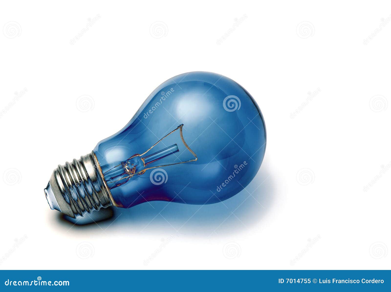 Blue light bulb stock image. Image of abstract, backdrop - 7014755