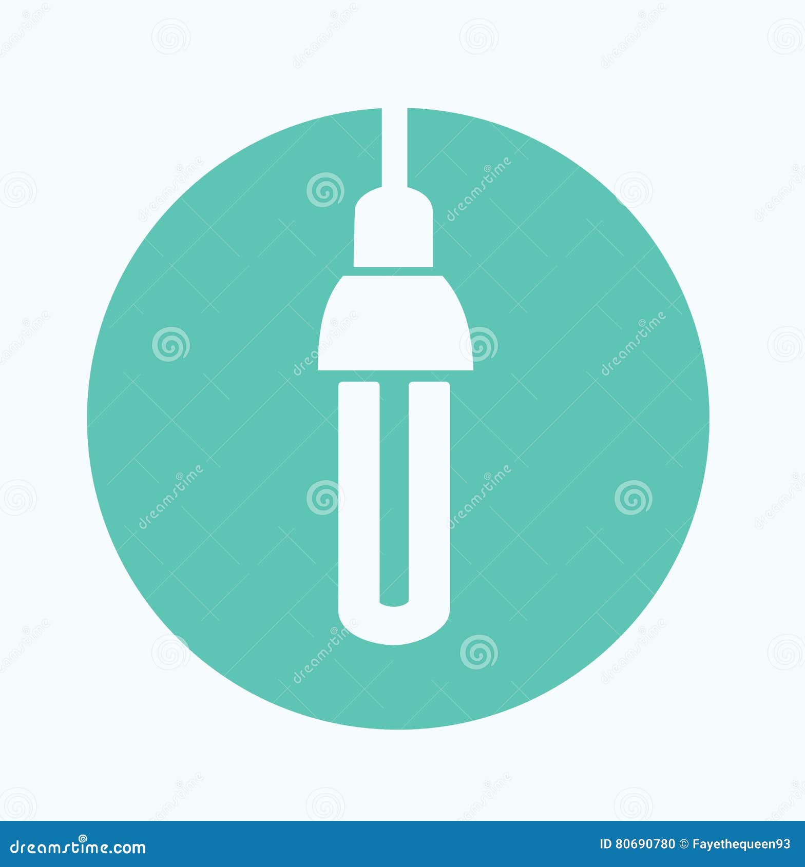 Blue Light Bulb Circle Icon Stock Vector - Illustration of innovation ...